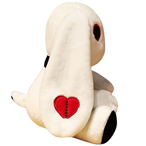 ELAINREN Crazy Rabbit Plush Black Bunny Toy Halloween Dreadful Bunny Stuffed Easter Rabbit Animal Pillow Soft Pink Rabbit Huggable Lovely Bunny Plushie Dolls Gifts,11.8''(Suitable for Age 14+)