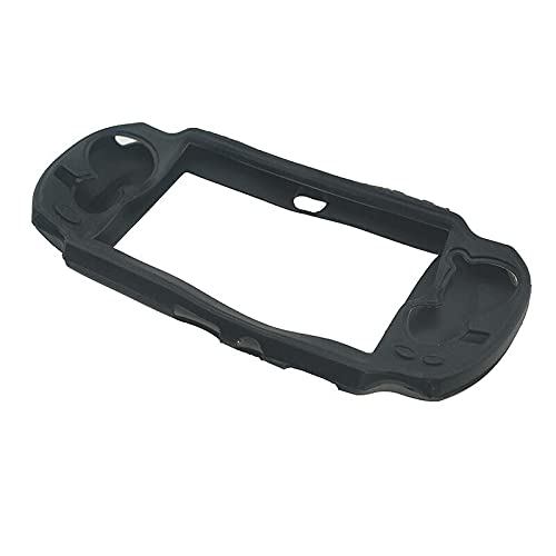 Silicone Rubber Skin Soft Cover Case Shell Protector for PS Vita PSV 1000 Controller (Black)