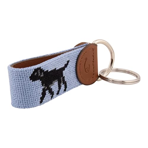 Huck Venture Black Lab Needlepoint Key Fob & Keychain (Black Lab)