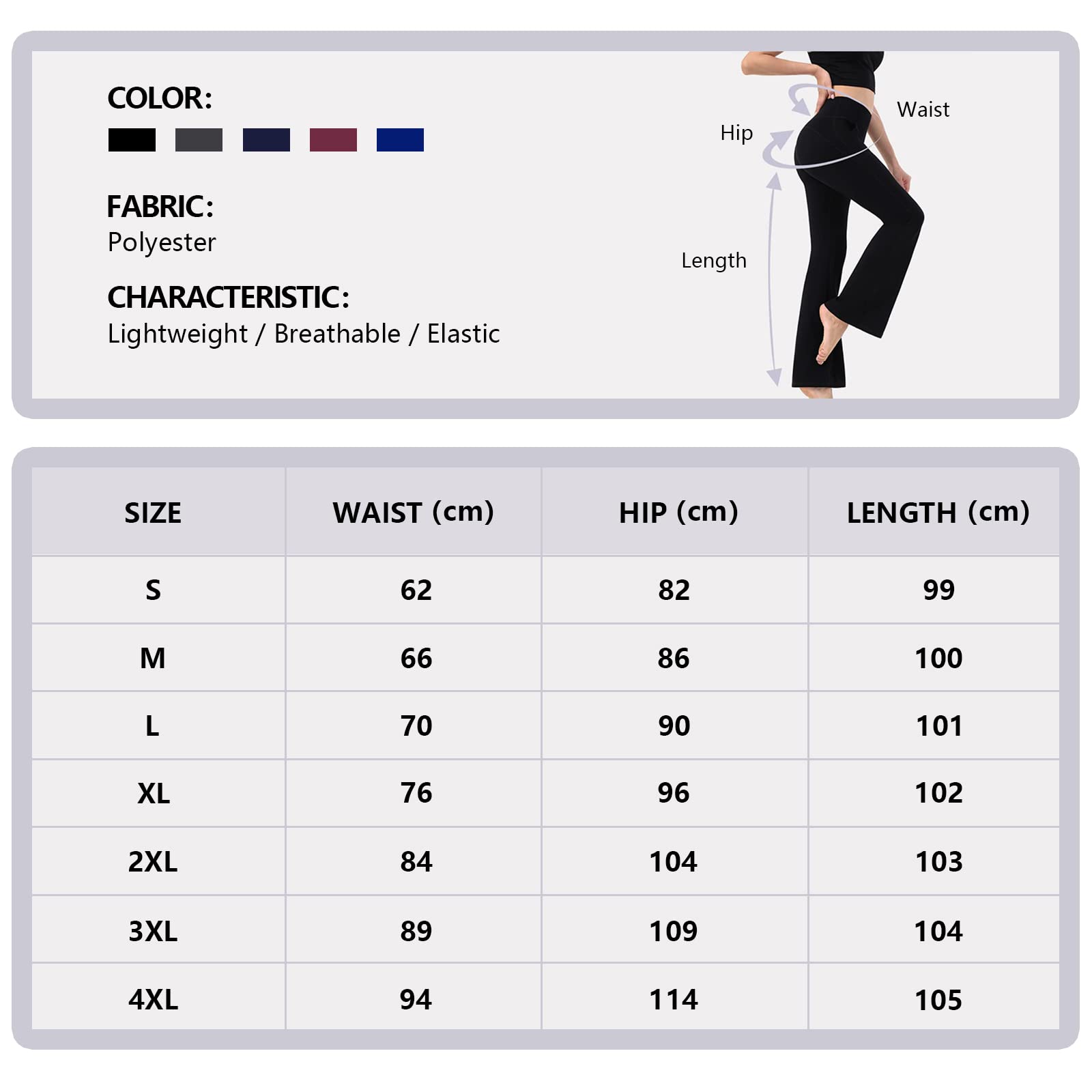 BECLOH Bootcut Yoga Pants for Women High Waisted Yoga Pants with Pockets for Women Work Leggings Workout Pants(Black,M)