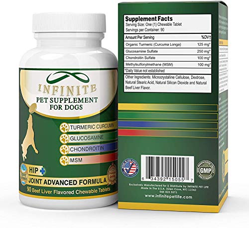 IPL Advanced Hip & Joint Formula - 90 Mobility & Pain Relief Dog Chews - Glucosamine, Chondroitin, MSM, & Turmeric for Superior Joint Health