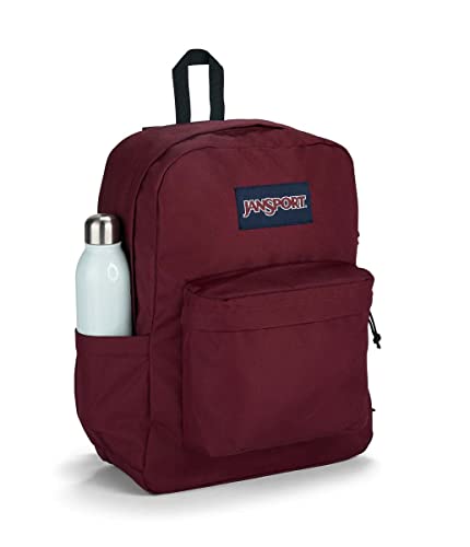 JanSport Superbreak Plus Backpack - Work, Travel, or Laptop Bookbag with Water Bottle Pocket, Russet Red