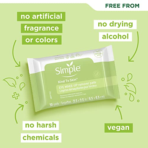 Simple Eye Makeup Remover Pads Makeup Remover 30 count