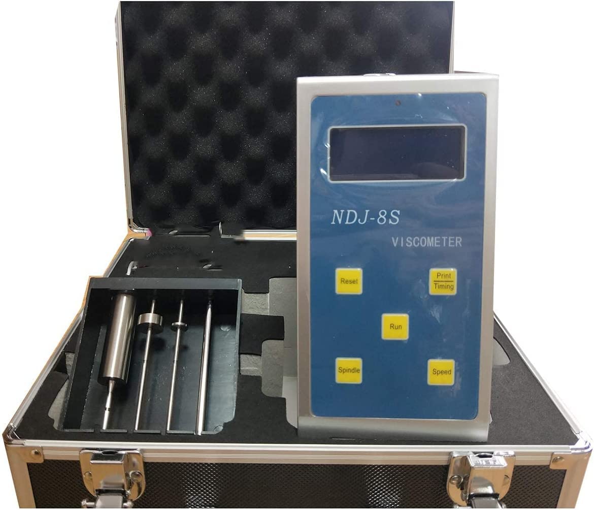 CNYST Viscometer Rotational Viscosity Meter with Range 20 to 2,000,000mPa·s Adjustable S Peed 0.3、0.6、1.5、3、6、12、30、60 4 Spindles Code L1 L2 L3 L4 LCD Screen Display