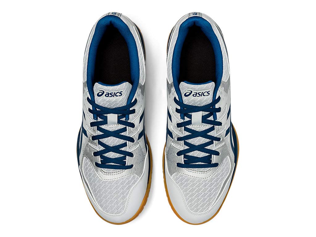 ASICS Men's Gel-Rocket 9 Volleyball Shoes, 12, Glacier Grey/MAKO Blue