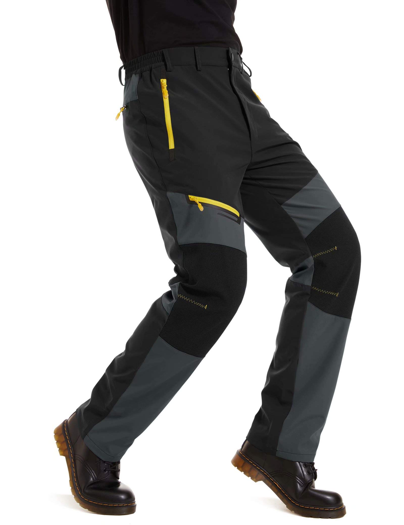 BIYLACLESEN Hiking Pants Mens Spring Fall Outdoor Pants Waterproof Pants Work Pants for Men Fishing Pants Travel Pants Tactical Pants Men