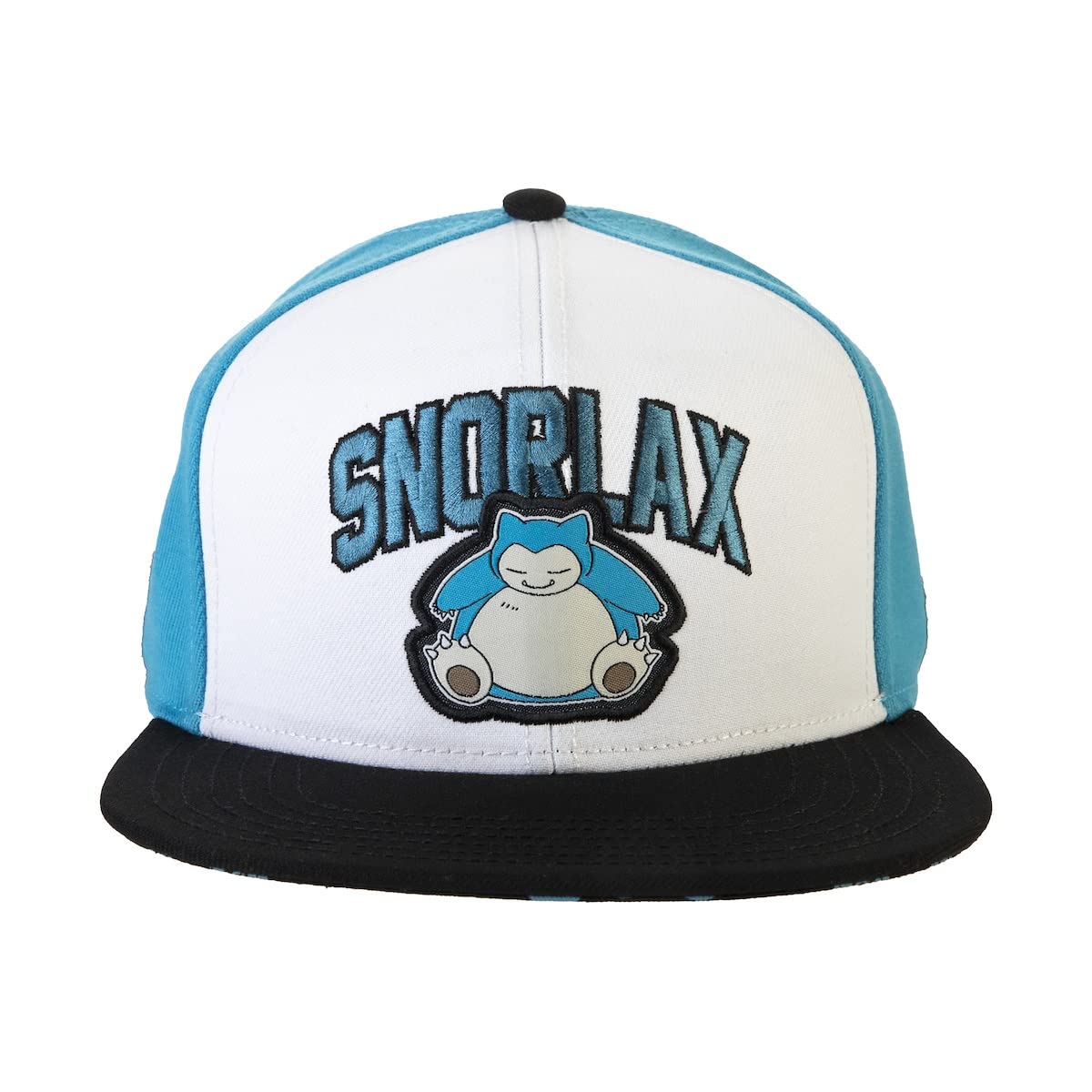 Bioworld Pokemon Snorlax Embroidered Snapback Cap Hat Licensed Blue