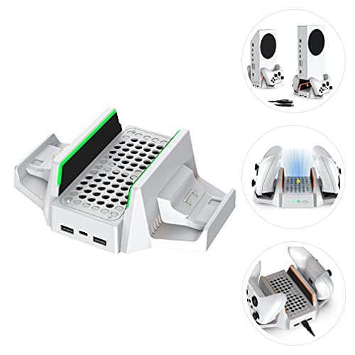 OSALADI Cooling Charging Base Potable Charger Portable Chargers Charger Portable Charging Dock Controller Charger Dock Kickstand Gamepad Dual-Charging Base abs White The Host Cooling Base