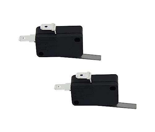 PASPRT 4 Packs WR23X10783 Refrirator Dispenser Switch for Hotpoint Refrirator PS8259956 WR23X10171 WR23X10224 6600JB3001E 6600JB3001C,Terminal Width 3/16'' (Normally Open) -Black