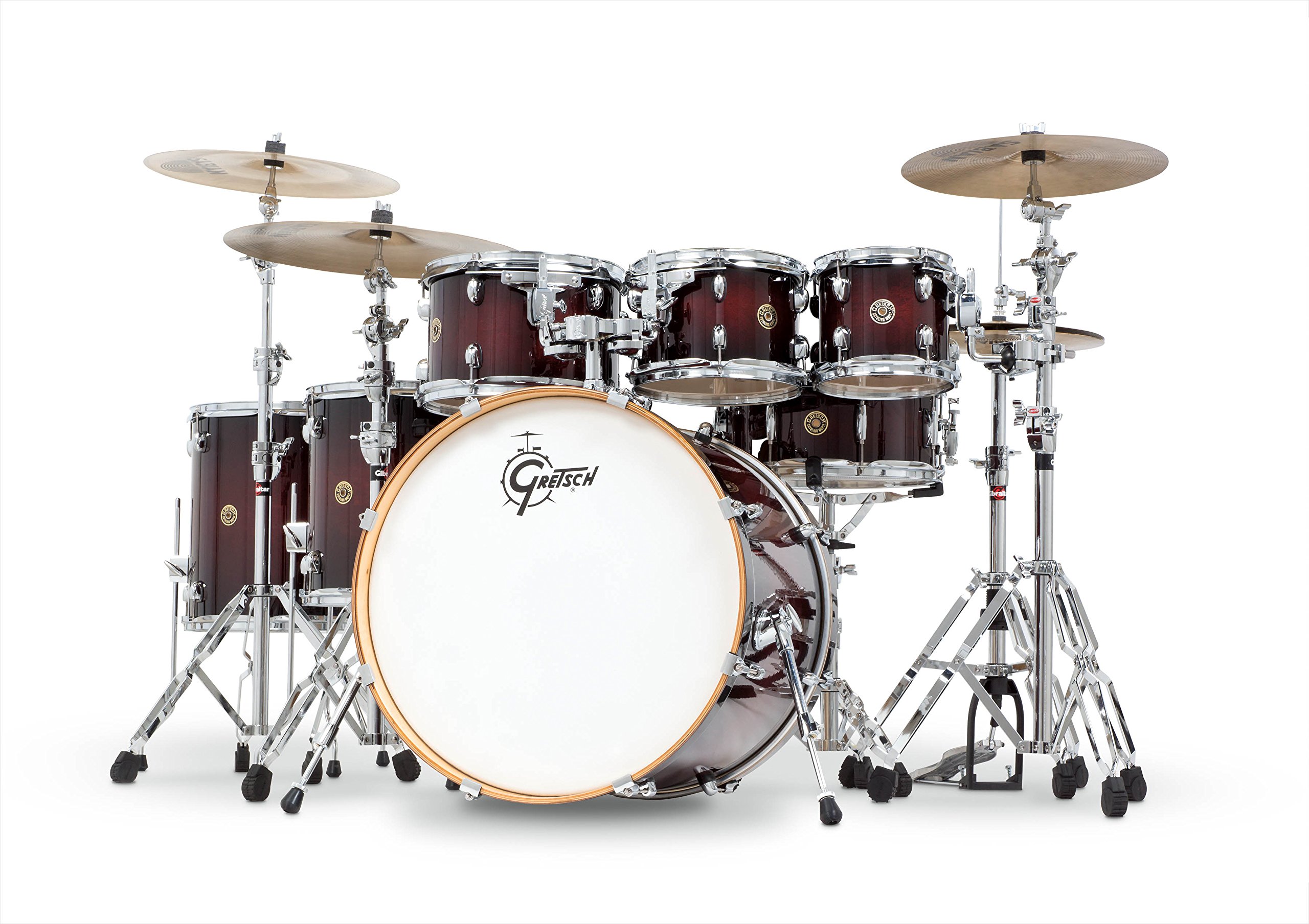 Gretsch CM1E826PDCB 2014 Catalina Maple 6-Piece Shell Pack with Free Additional 8" Tom, Deep Cherry Burst
