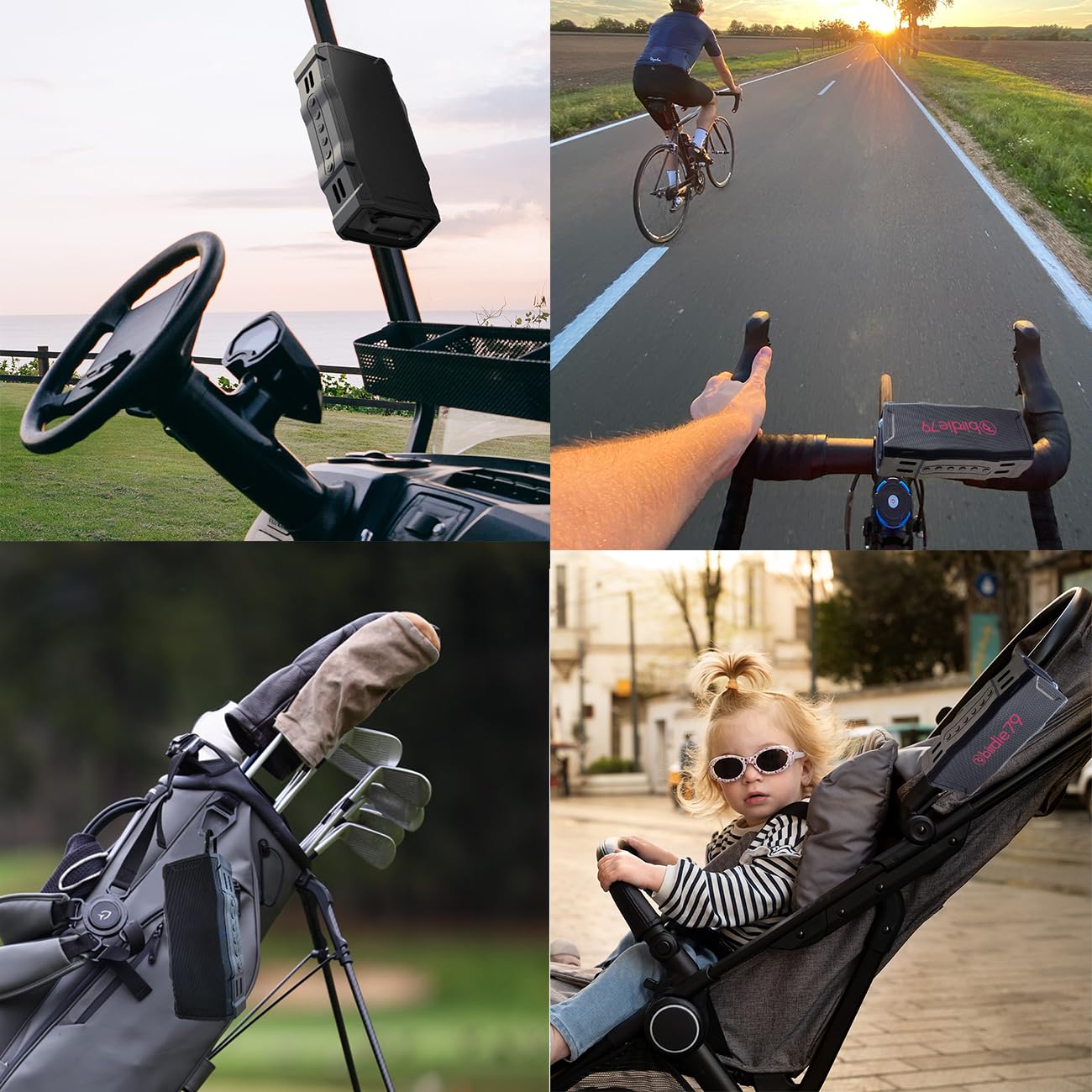 BIRDIE79 β Portable Golf Cart Speaker, Magnetic Bluetooth Speakers 36 Hour Playtime. Rugged Outdoor Speaker for Waterproof, & Shockproof. 30W Loud & Clear Stereo Sound,