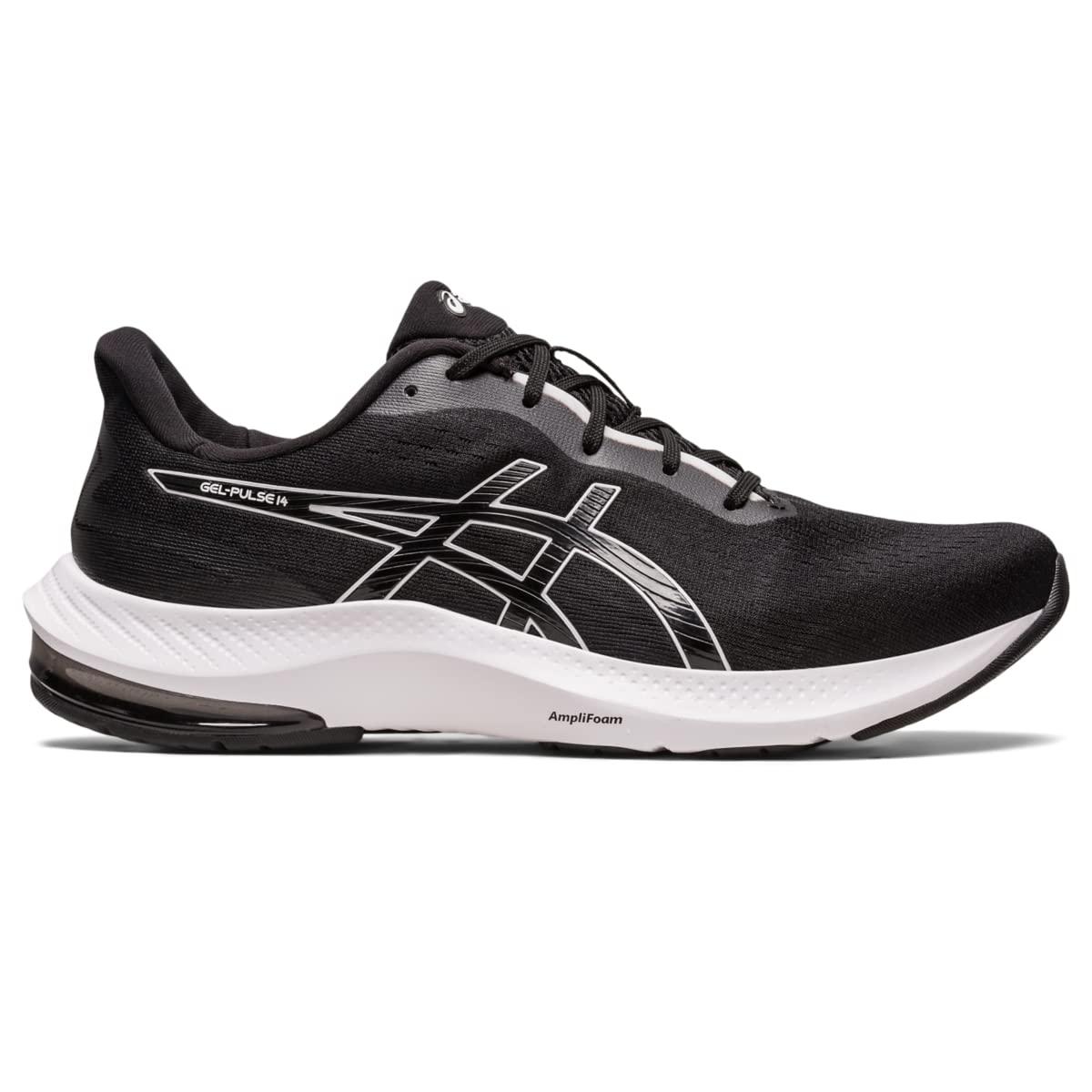 ASICS Men's GEL-PULSE 14 Running Shoes, 11.5, BLACK/WHITE