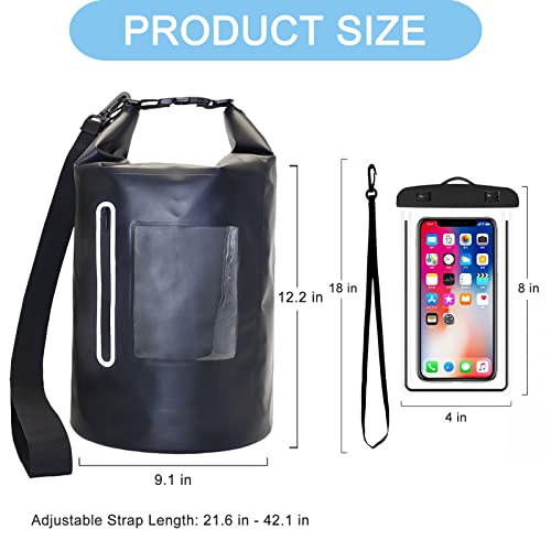 Faraday Bags Waterproof Shield Bag 15L, Faraday Cage With Phone Pouch, RFID Signal Blocking Dry Bag, EMP Protector, Faraday Bag for Electronics From Water, Spying, Hacking