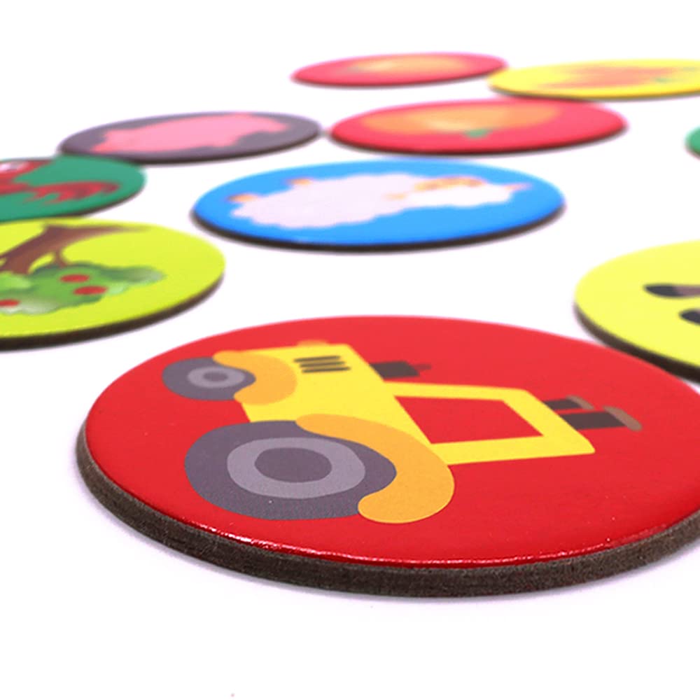 KiDEPOCH Memory Match Game β 16 Matching Pairs Preschool Memory Games Featuring Barnyard Element, Non Toxic Educational Memory Matching Game, Perfect for Kids, Toddlers, 3 Year Old or Up