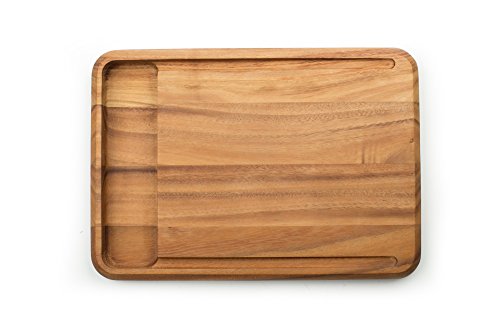 Ironwood Gourmet Big Catch Cutting Board, Acacia Wood, 10.5 x 15 x 1.25 inches