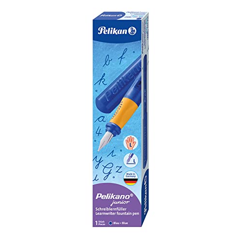 Pelikan Pelikano Jr. Fountain Pen, Left-Handed, Medium Nib, Blue, 1 Pen, 940916