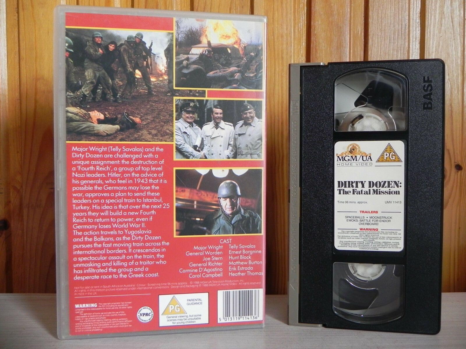 Dirty Dozen: The Fatal Mission - MGM/UA - Telly Savalas - Hunt Block - Pal VHS