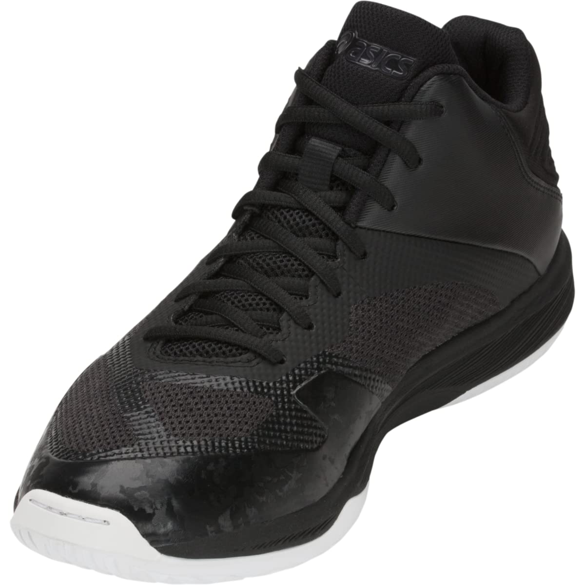 ASICS Men's Netburner Ballistic FlyteFoam Mid Top 2 Volleyball Shoes, 8, White/Gunmetal