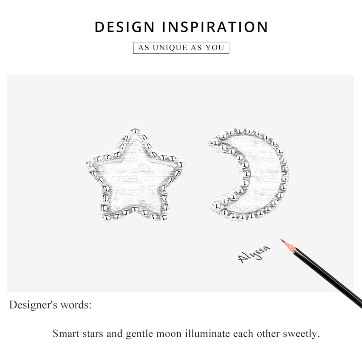 BISAER 925 Sterling Silver Stud Moon Star Opal Stud Small Planet Ear Studs, Hypoallergenic Tiny Earring Studs for Women