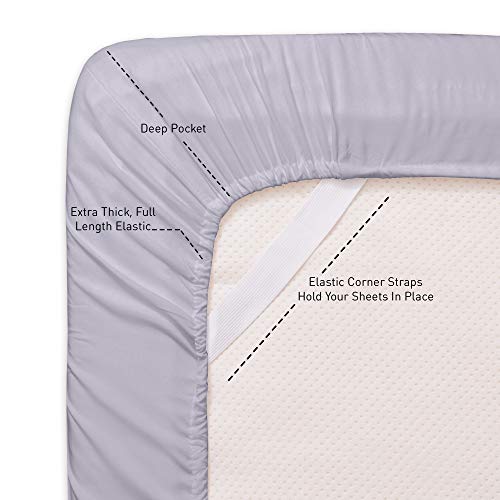 Queen Sheets Lilac - 6 Piece 1500 Supreme Collection Fine Brushed Microfiber Deep Pocket Queen Sheet Set Bedding - 2 Extra Pillow Cases, Great Value, Queen, Lilac
