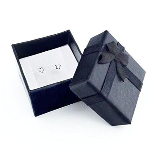 SKEMIX 24PCS Cardboard Jewelry Bangle Gift Boxes Ring Earrings Pendant Box Holder Black or White Insert