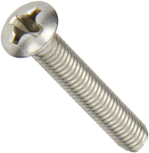 Small Parts 18-8 Stainless Steel Machine Screw, Plain Finish, Oval Head, Phillips Drive, Meets ASME B18.6.3, 2-1/2" Length, Partially Threaded, 1/4"-20 UNC Threads (Pack of 10)