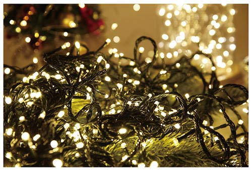 OZS 2 Pack 144FT 400LED Solar String Lights Outdoor, Waterproof 8 Modes Solar Outdoor Tree Lights,Green Wire Solar Lights Outdoor for Garden, Patio, Party, Wedding, Christmas Decorations (Warm White)