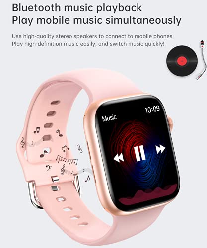 HCHLQL Smart Watch for Android iOS Compatible iPhone Samsung, 1.75'' Touchscreen Fitness Tracker Bluetooth Smartwatch with Call/SMS/Heart Rate/Pedometer for Men Women Kids (Orange)