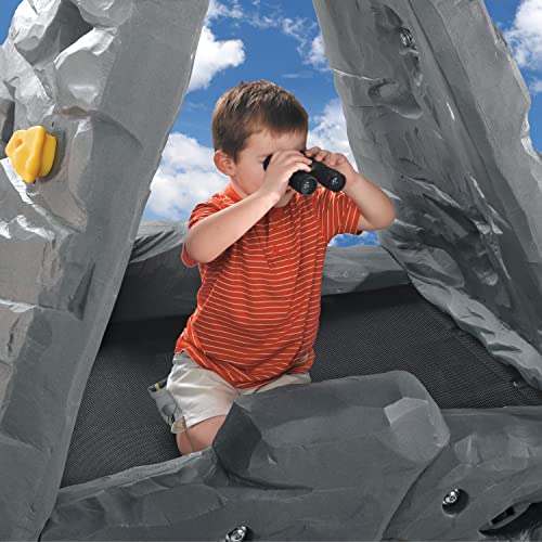 Step2 Skyward Summit Climber β Authentic Kids Playset Rock Climbing Wall with Four Unique Climbing Walls, Two Cargo Nets, Floor Net, and Flag β Rock Climbing Jungle Gym for Backyard