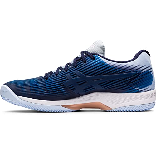 ASICS Women's Solution Speed FlyteFoam Clay Tennis Shoes, 6.5, Peacoat/Rose Gold