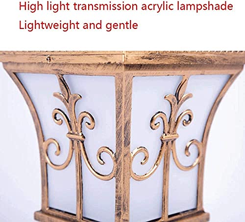 Outdoor Post Light Fixtures Post Lantern Solar Waterproof Column Headlights, Home Garden Community Lawn Lights, Die-cast Aluminum Anti-rust Lighting Lights,acrylic Lamp Shade Landscape Lights