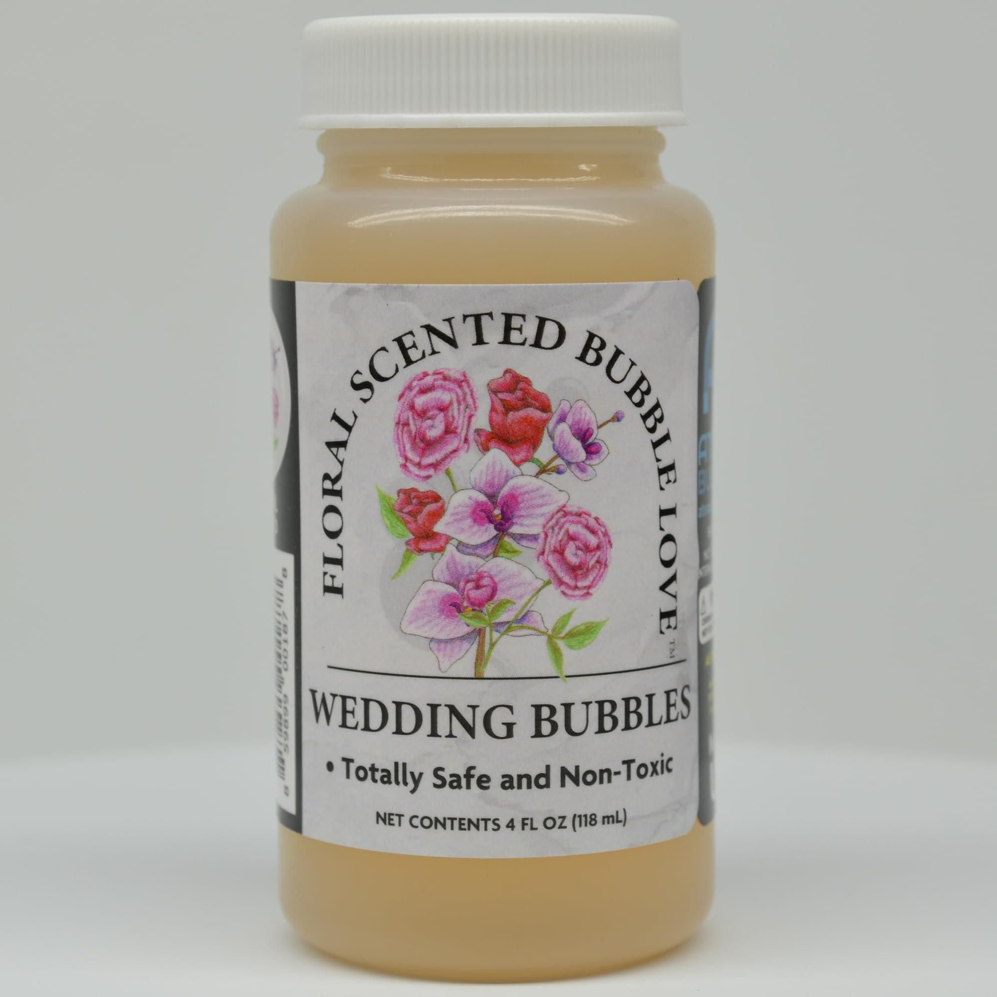 Atomic Bubbles: Bubble Love Floral Scented Bubbles - 6 Pack - 4oz Bottles, Flower Wedding Bubbles, Party Favors, Anniversaries, Romantic Occasions
