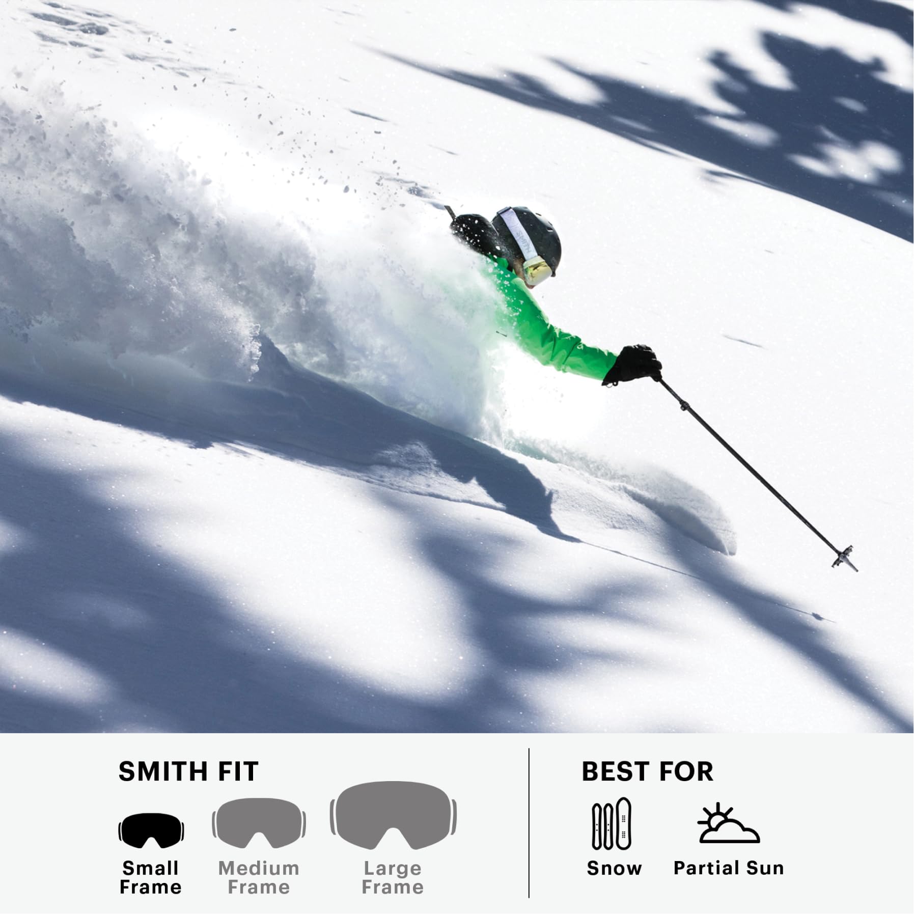 SMITH 4D MAG S Goggles with ChromaPop Lens – Performance Snowsports Goggles with Easy Lens Change Technology for Skiing & Snowboarding – White Chunky Knit + Everyday Rose Gold Mirror Lens