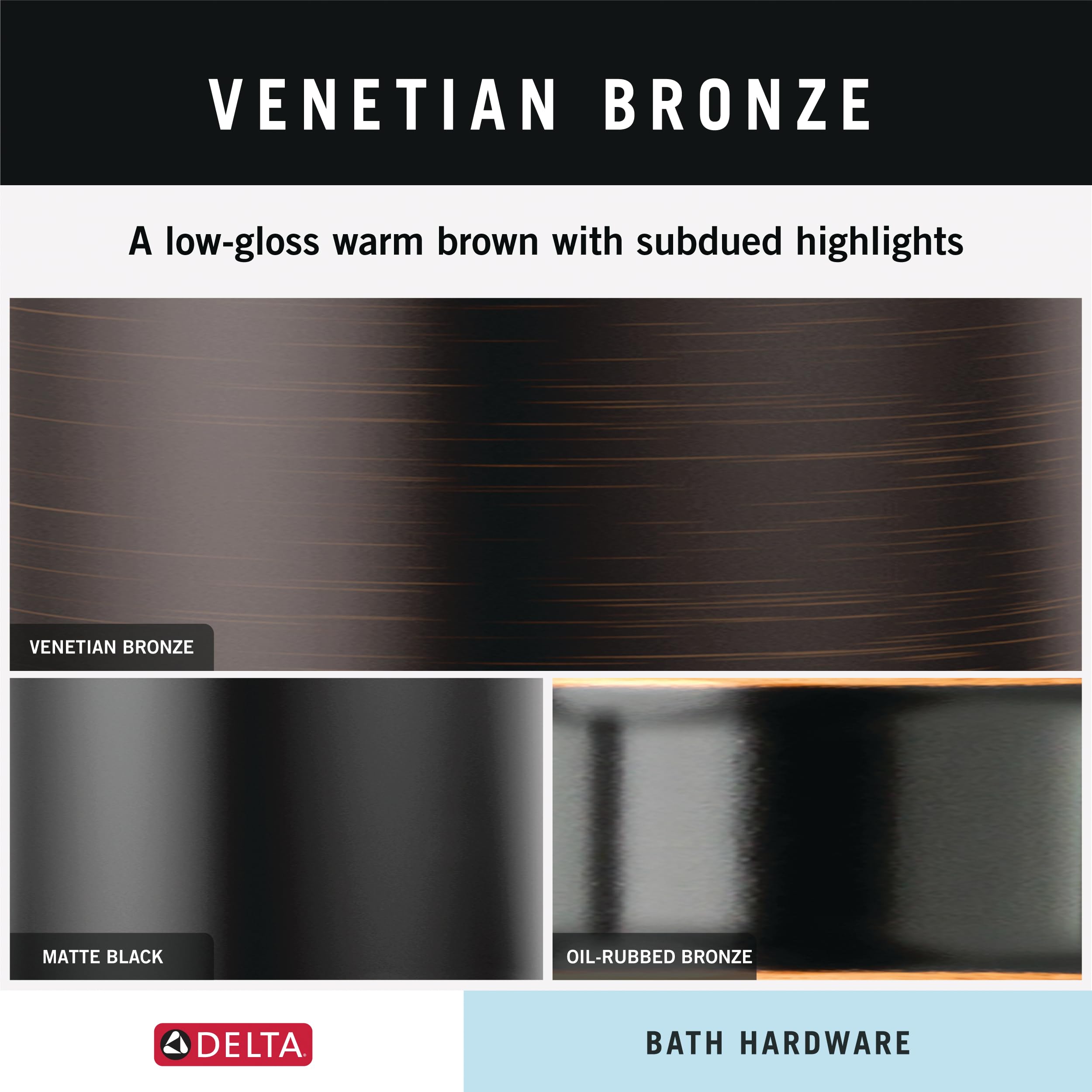 Delta Faucet 76435-RB Ashlyn Double Towel Hook, SpotShield Venetian Bronze