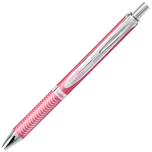 Pentel 0.7 mm Tip EnerGel Sterling Black Ink Pen - Pink (Pack of 12)
