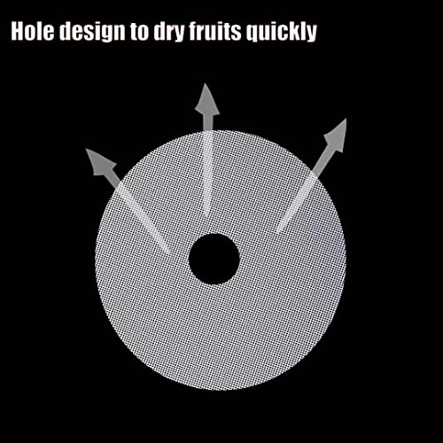 OUOSY 7Pcs Reusable Dehydrator Sheets For Dehydrator, Round Silicone Dehydrator Mats For Fruit, 13 inch Premium Non Stick Food Dryer Mesh Sheet (7 Pack, 13 x 13ββ), 13 x 13 In, White