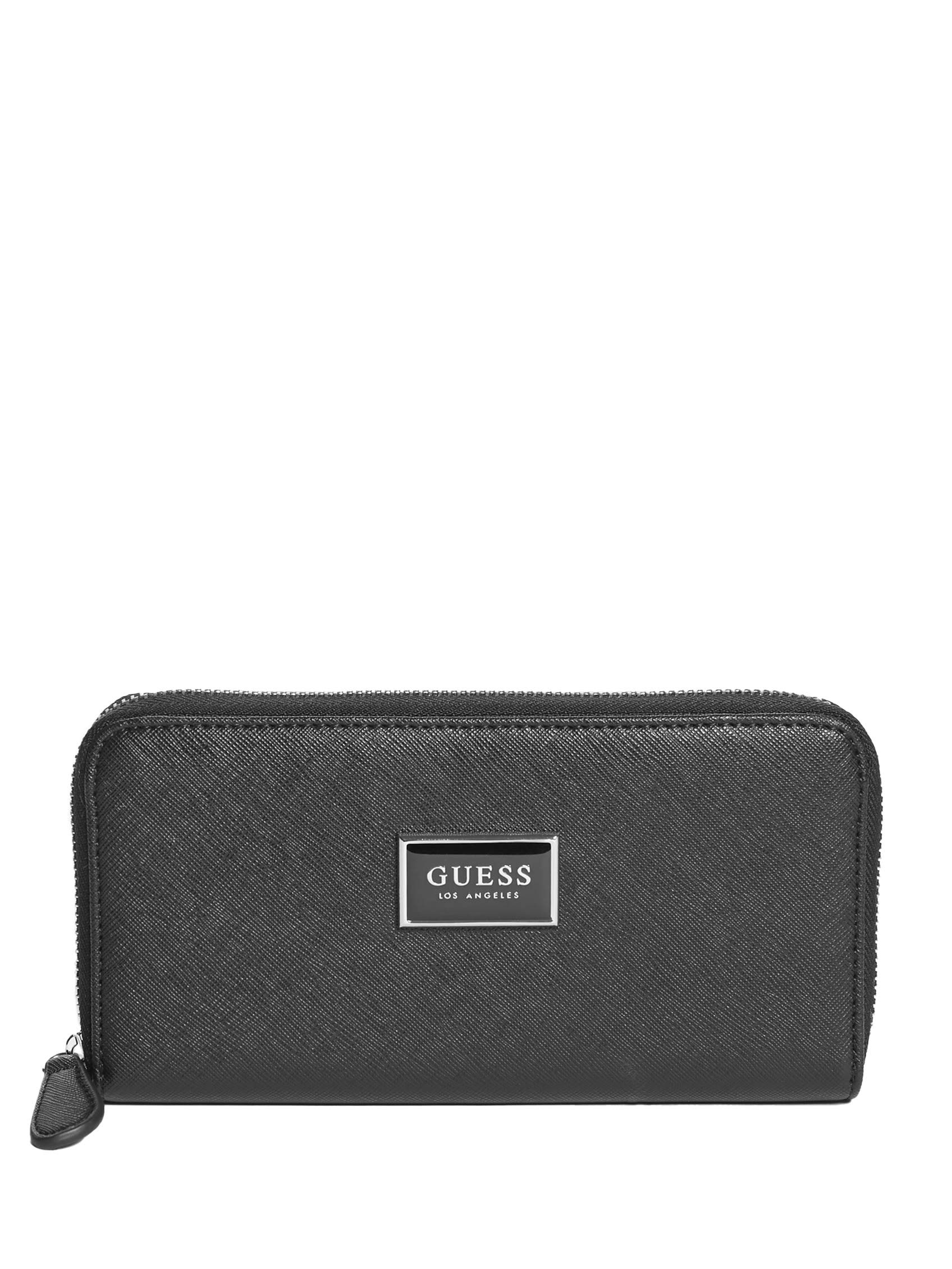 GUESS Factory Abree Logo Saffiano Medium Zip-Around Wallet