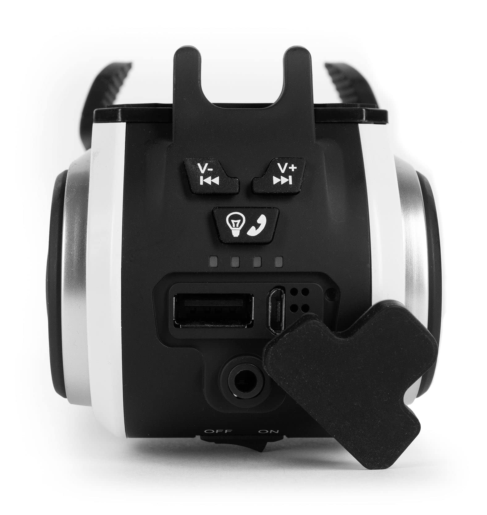 Ecoxgear EcoBike All-in-One Bike Bluetooth Speaker, IPX5, Portable Wireless Waterproof Bicycle Speakers, Dustproof, Shockproof Design, Powerbank, Double LED Bike Lights, Built-in Bicycle Bell