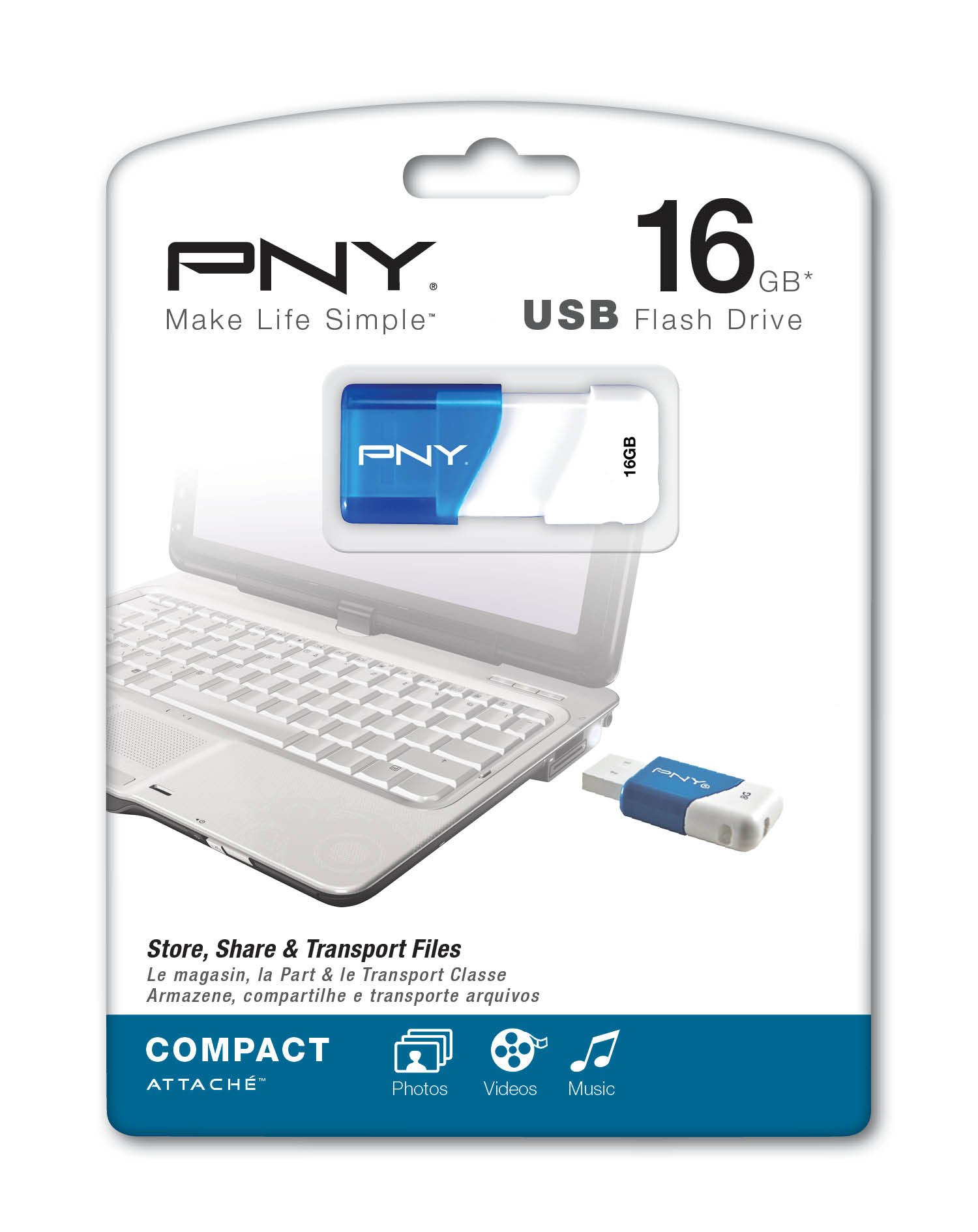 PNY Compact Attaché (P-FD16GCOMB-GE)