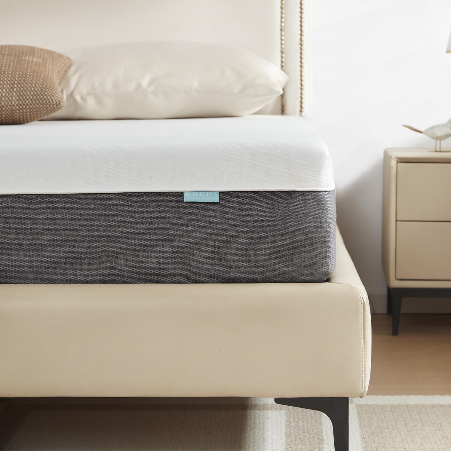 BDEUS Twin Mattress, 12 inch Gel Memory Foam Twin Size Mattress for Cool Sleep & Pressure Relief, Medium Firm Bed Mattresses, Bliss