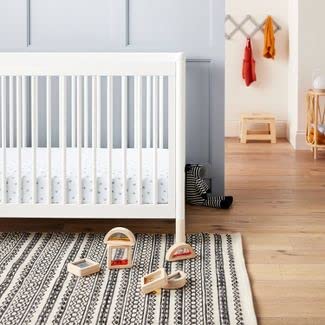 Cloud Island - Fitted Crib Sheet - Deer - Gray and White - 100% Cotton