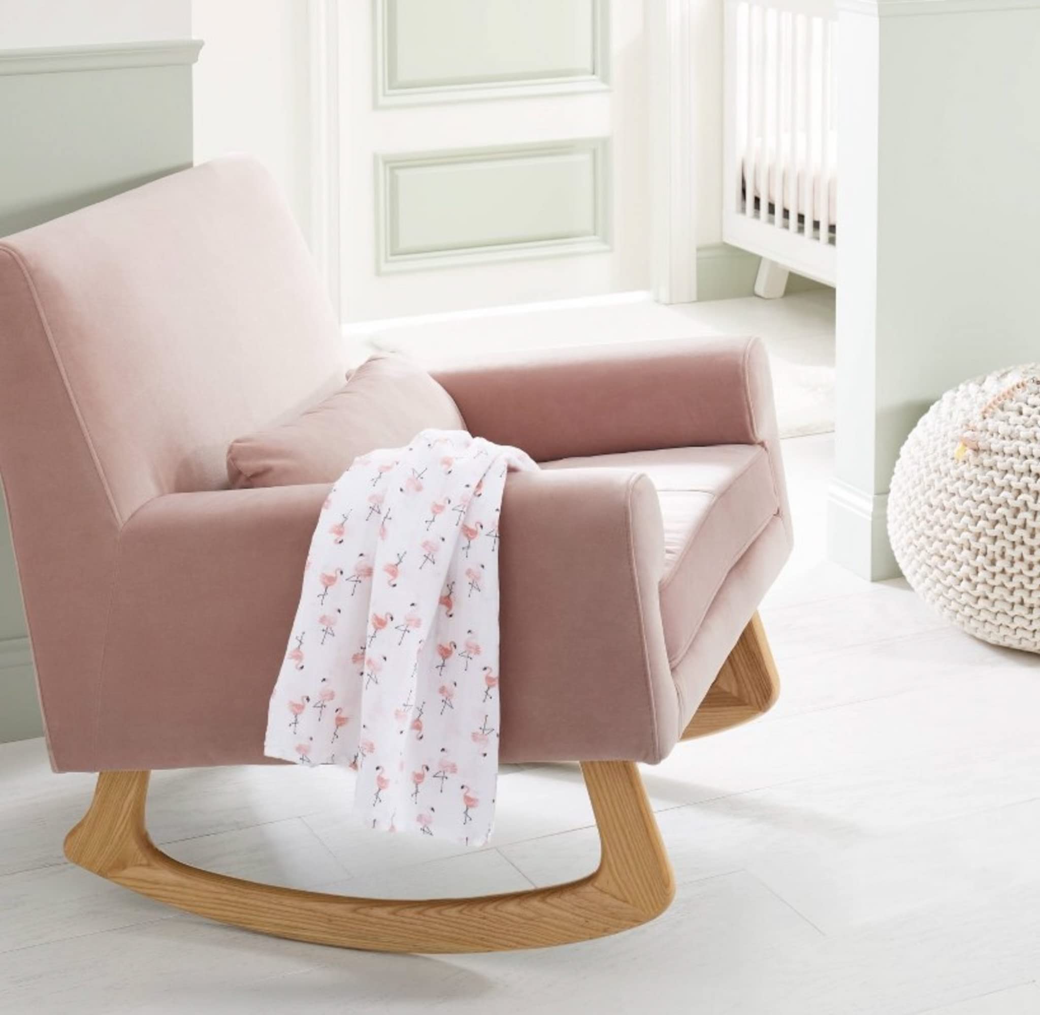 Cloud Island Swaddle Muslin Blanket - Flamingos White/Pink