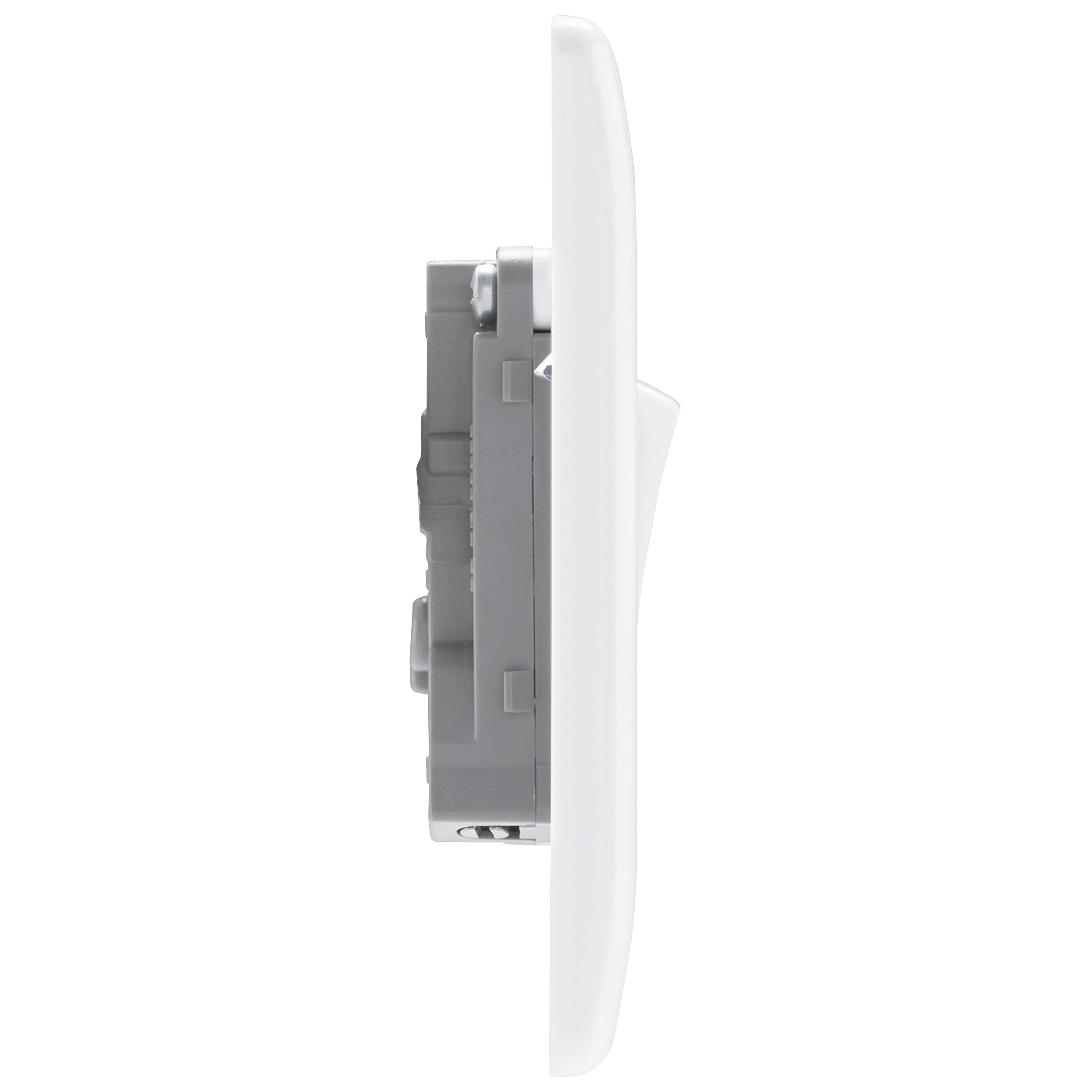 BG Electrical 843-01 Triple Light Switch, White Moulded, 2-Way, 10AX