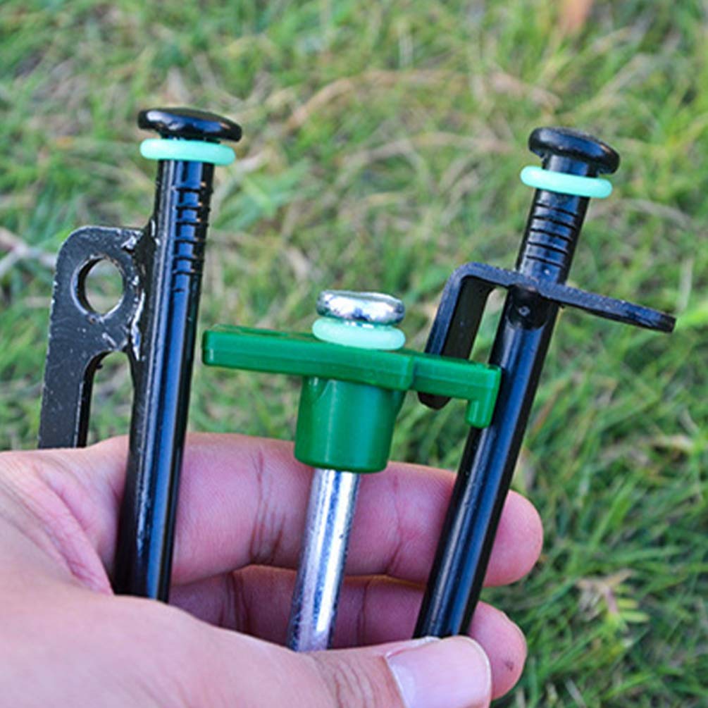BESPORTBLE 50pcs Tent Stakes Ring Fluorescent Glow in The Dark Tent Ring Tent Nail Rings Tents Accessories
