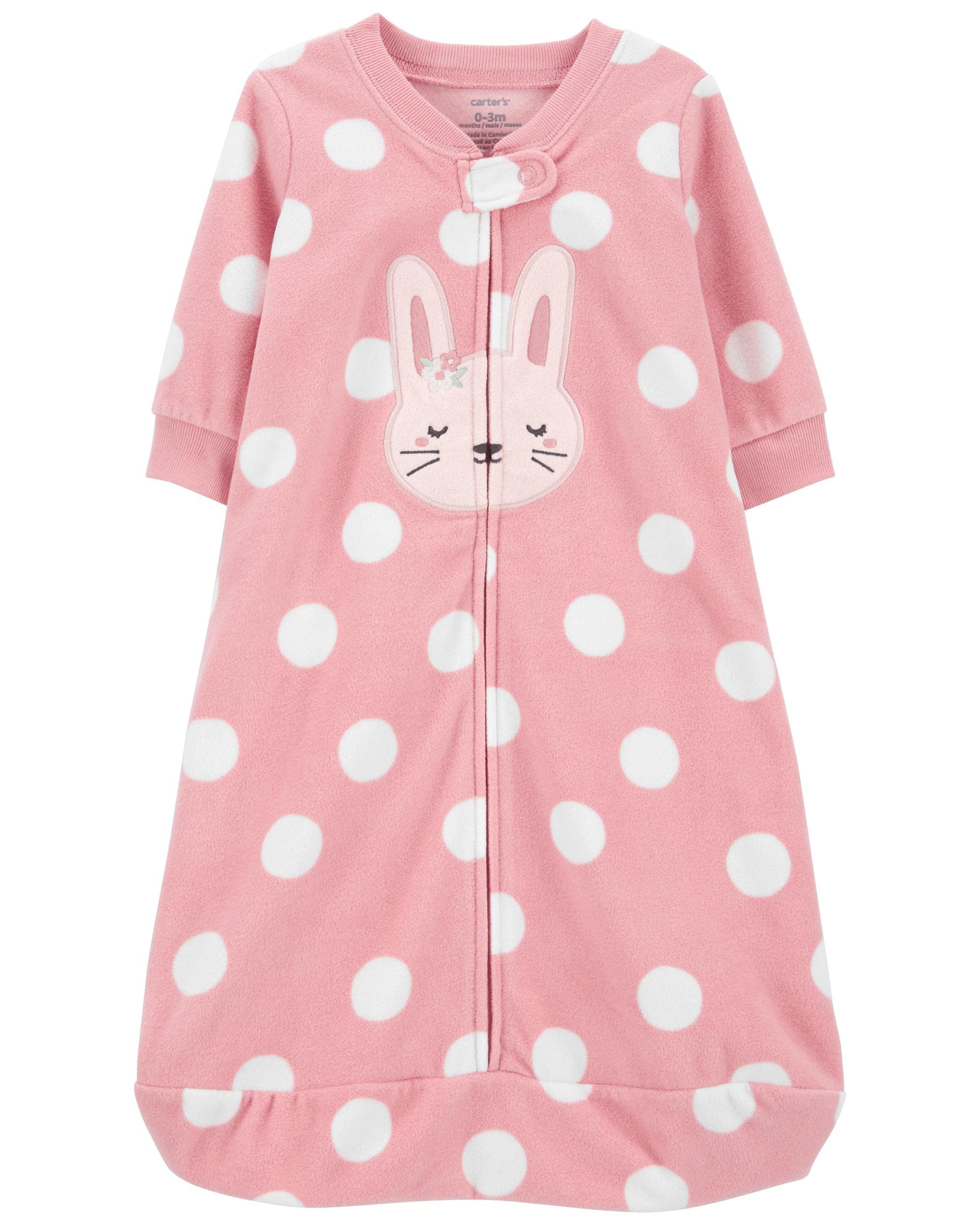 Carter's Unisex Baby Sleep Bag (Pretty Pink Bunny, 0-3 Months)