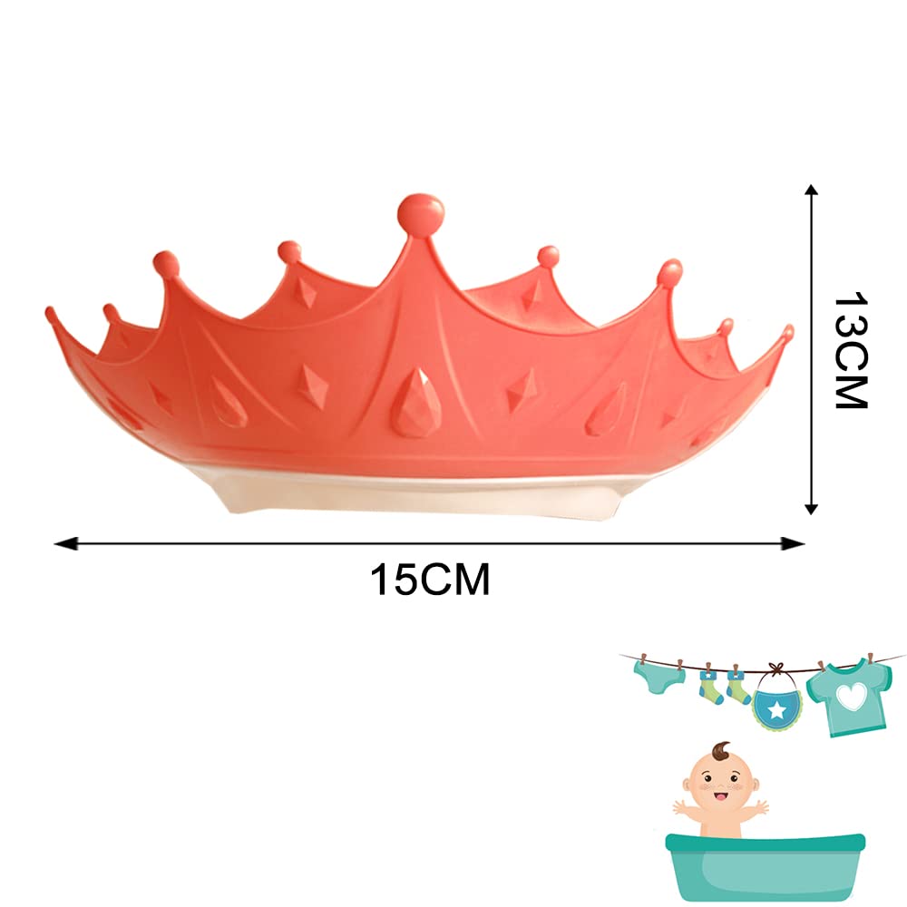 Baby Shower Cap Shield, Adjustable Silicone Shampoo Bath Cap Visor Cap Shower Cap for Kids Toddlers Infants Hair Washing Protect Eye Ear Bath 2 Pack (Blue+Pink)