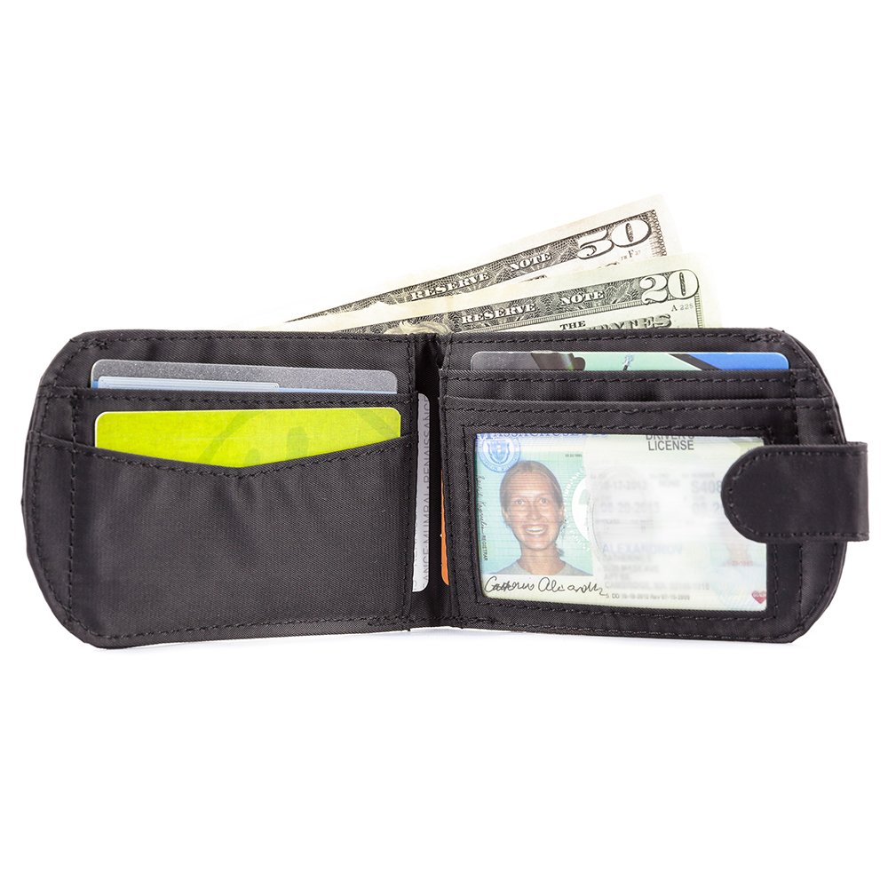 Big Skinny Women's RFID Blocking Taxicat Bi-Fold Slim Wallet, Holds Up to 25 Cards, Coral