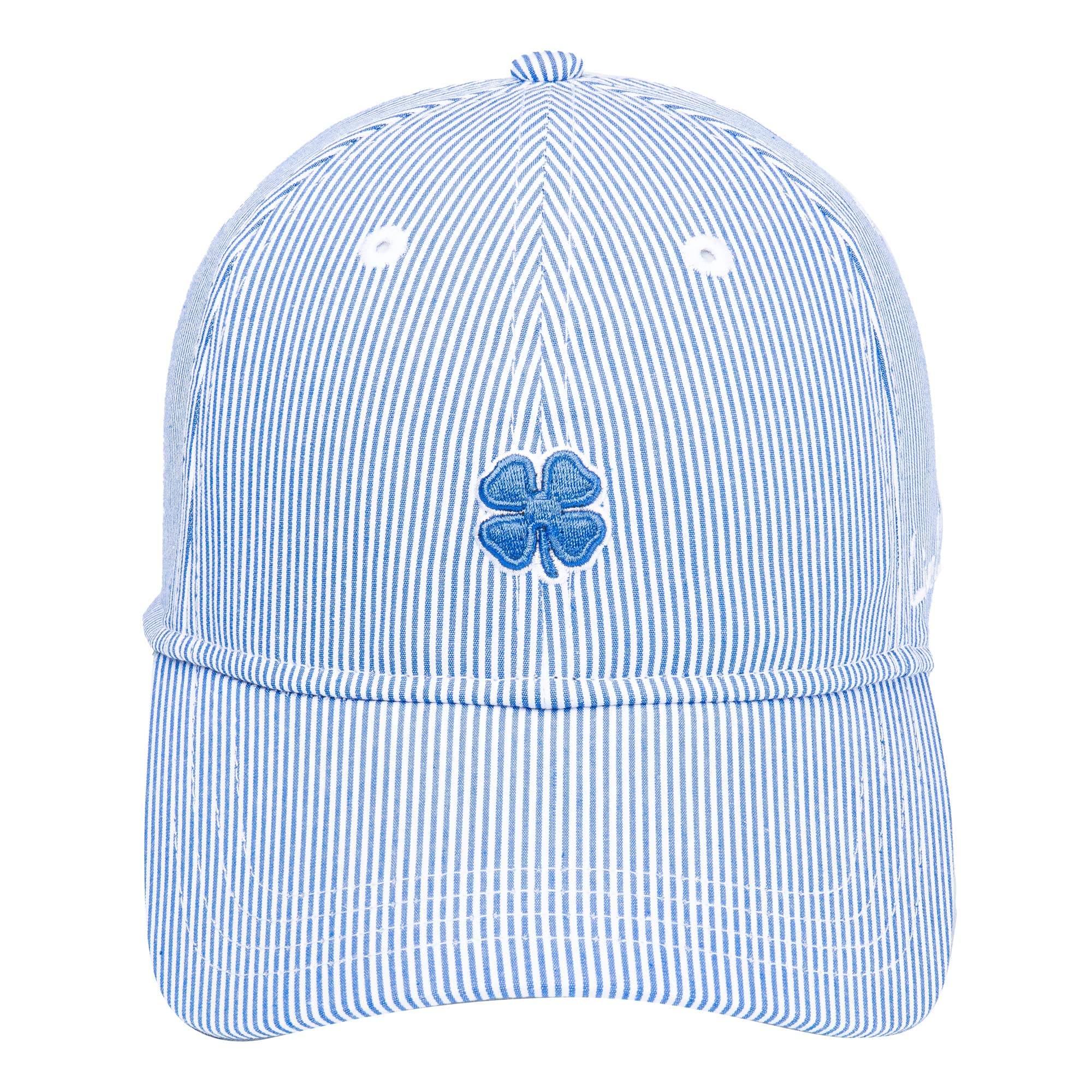 Black Clover Women’s Summer Breeze White/Royal Striped Adjustable 6 Panel Hat