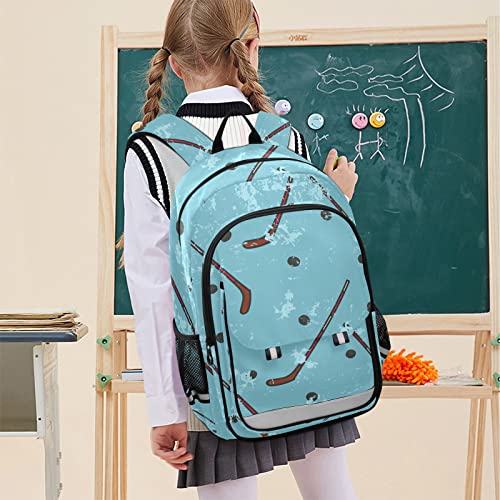 Glaphy Hockey Balls School Backpack Lightweight Laptop Backpack Student Travel Daypack with Reflective Stripes