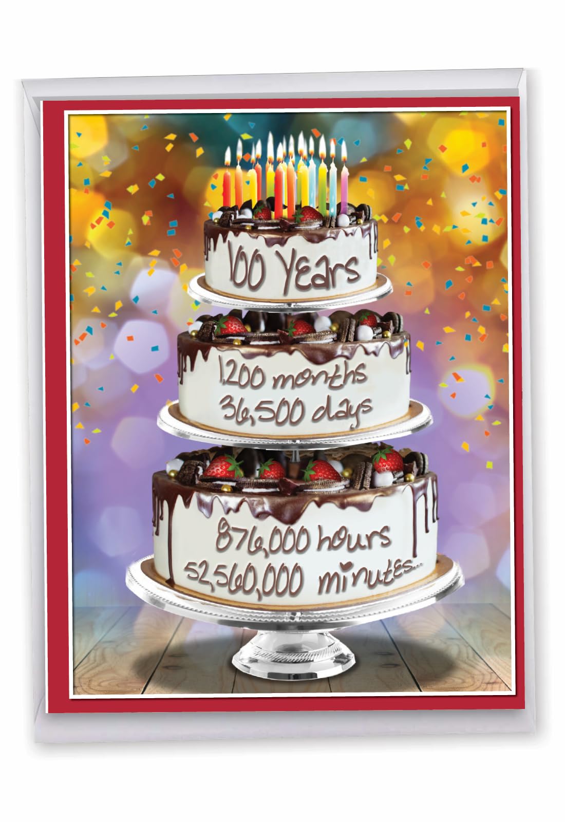 NobleWorks - Humorous Milestone Birthday Greeting Card Greeting Card (8.5 x 11 Inch) - Time Count Milestones 100 J9097MBG